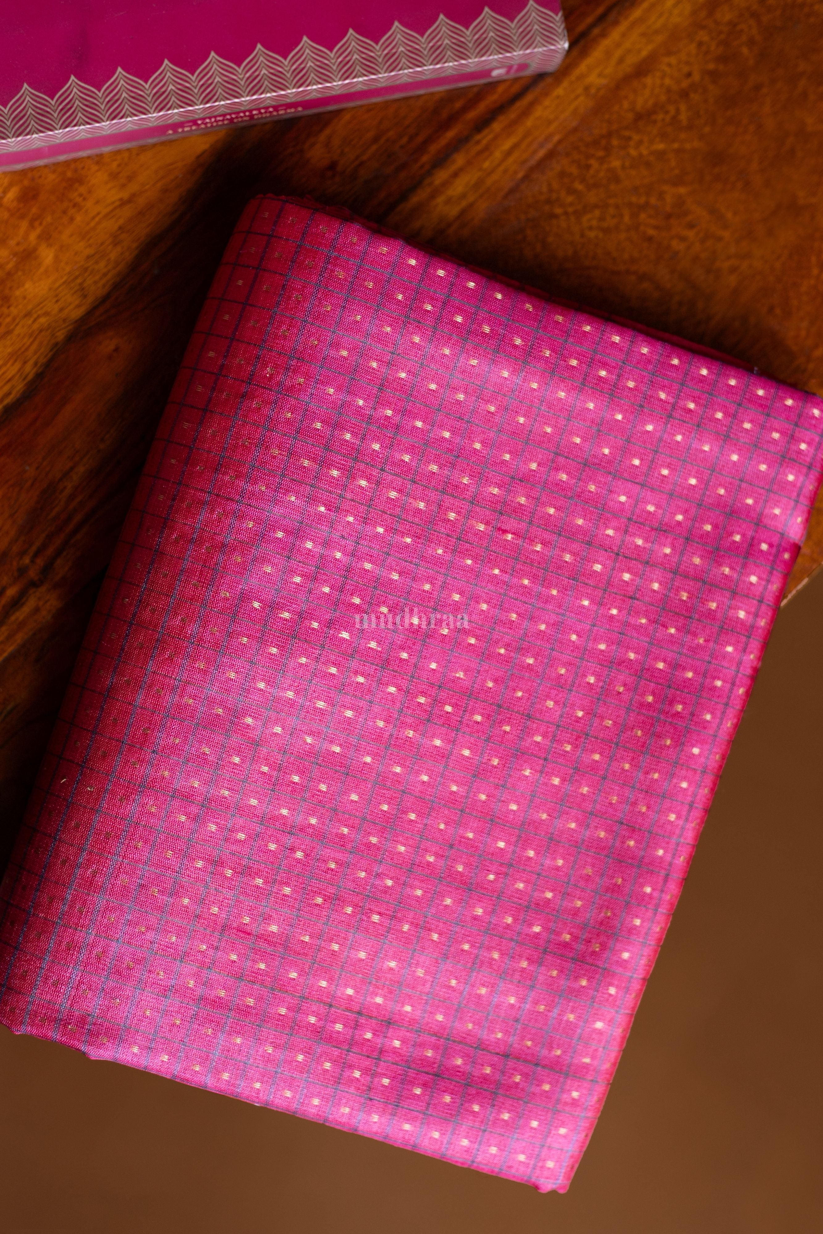 RANI PINK PODI KATTAM KOSA TUSSAR SAREE